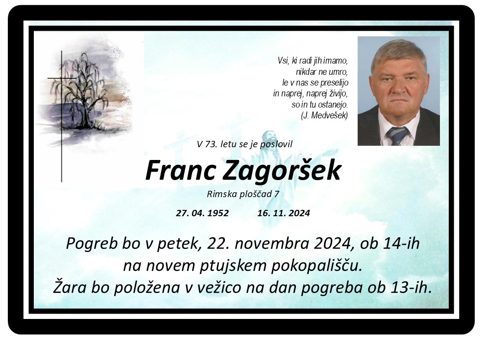 Osmrtnice - Javne službe Ptuj